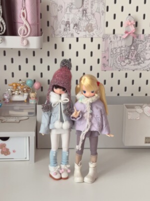 Azone娃衣S M体超可动冬季90羽绒外套Blythe娃衣ob22/24新款套装