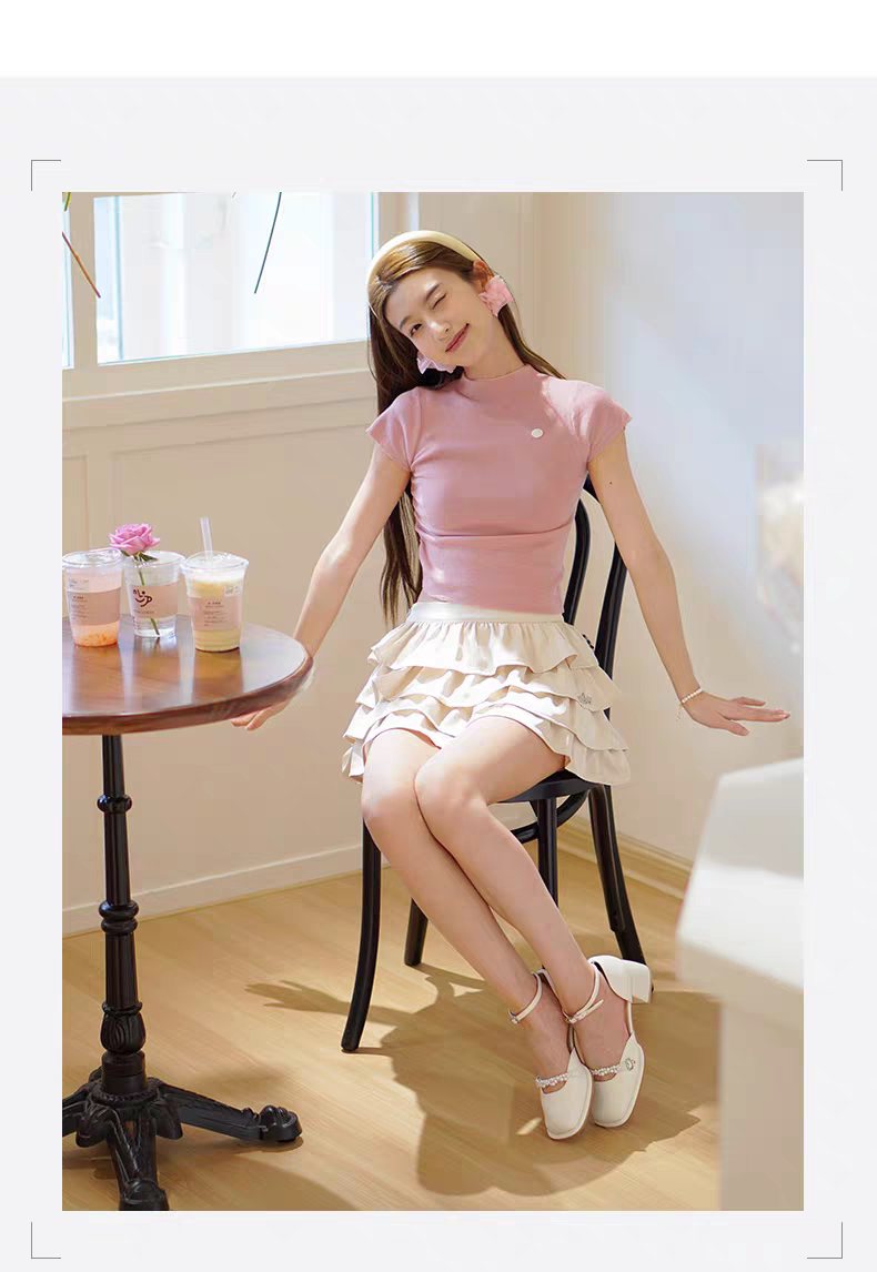 KISSKITTY玛丽珍鞋2023春季通勤气质珍珠粗跟浅口单鞋女43316-84