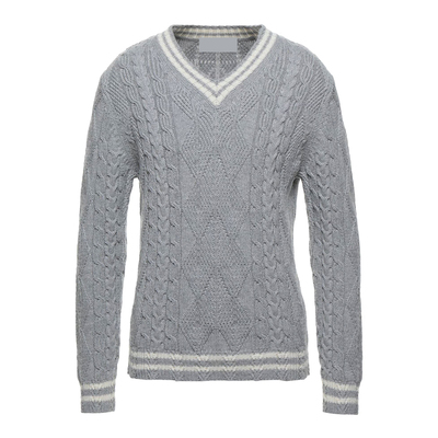 醉鼎吉 仅低于LP COLOMBO 吉致奢华 灰色重工老钱风羊绒毛衣