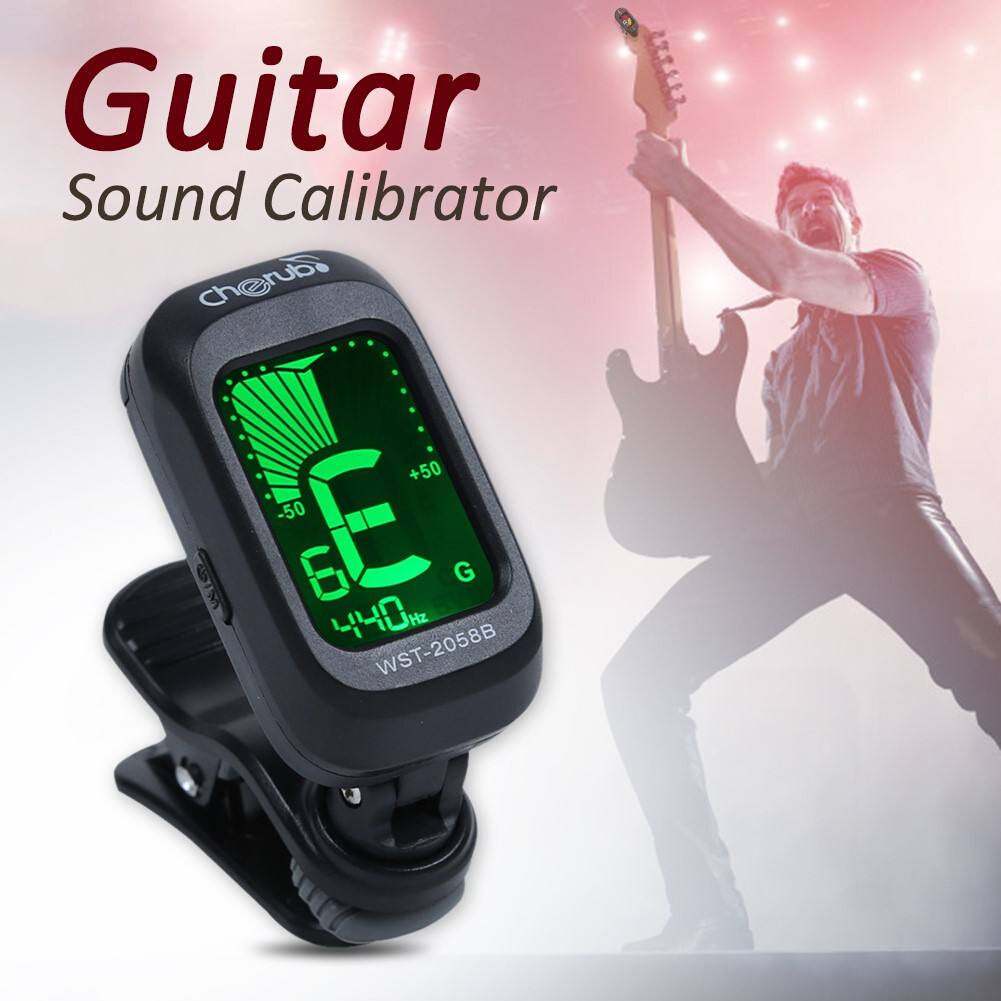 .. Guitar Tuner Violin Ukulele Bass Clipon LCD Tuner Musical_虎窝淘