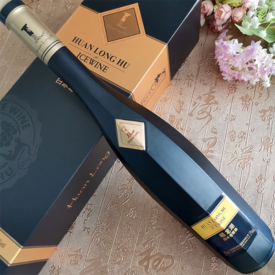 辽宁本溪桓仁桓龙湖冰葡萄酒375ml礼盒装 黑钻白冰晚收甜型葡萄酒
