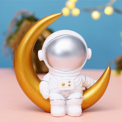 人物宇航员地球月亮派对主题摆件
