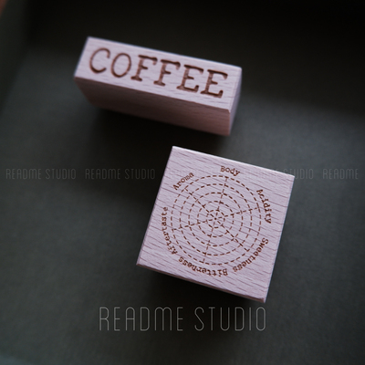READMESTUDIO 咖啡风味记录印章 咖啡师手帐印章