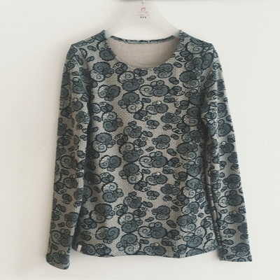 康妮雅家居服莫代尔+棉女圆领长袖打底衫配衬内衣Y2263加厚加绒