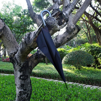 ROMEO GIGLI深蓝色简约基础款长柄手开晴雨伞品牌尾货1支