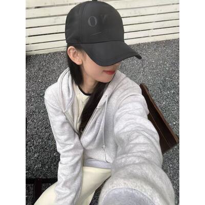 字母压印百搭棒球鸭舌帽男女同款