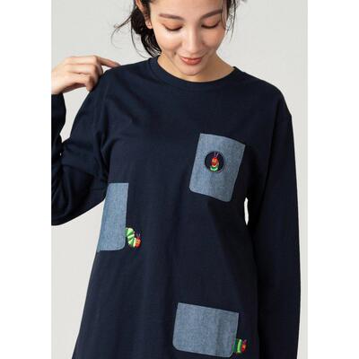 graniph 好饿毛毛虫 全棉精致刺绣长袖T恤 G2-1