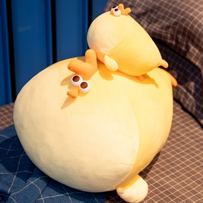 可爱小黄鸡毛绒玩具公仔超软抱枕
