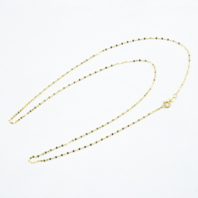 正品通体18k金项链百搭时尚爆闪