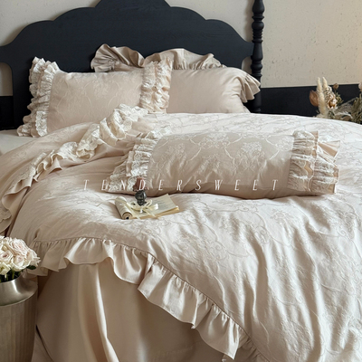 法式复古全棉贡缎磨毛四件套