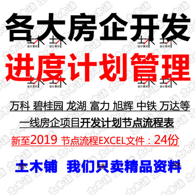 房地产房企项目开发进度计划节点管理流程总控路径运营标准工期