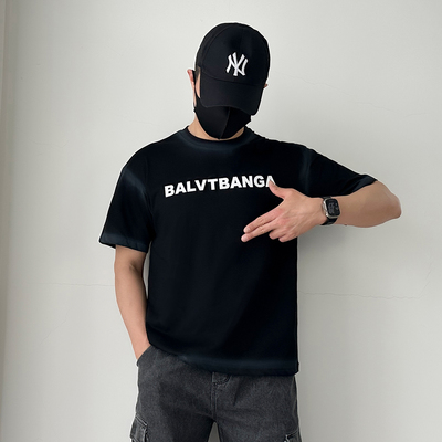 夏季新款男士圆领短袖T恤宽松