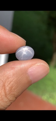 6.45克拉 斯里兰卡天然无烧星光蓝宝石 奶蓝色（1214）