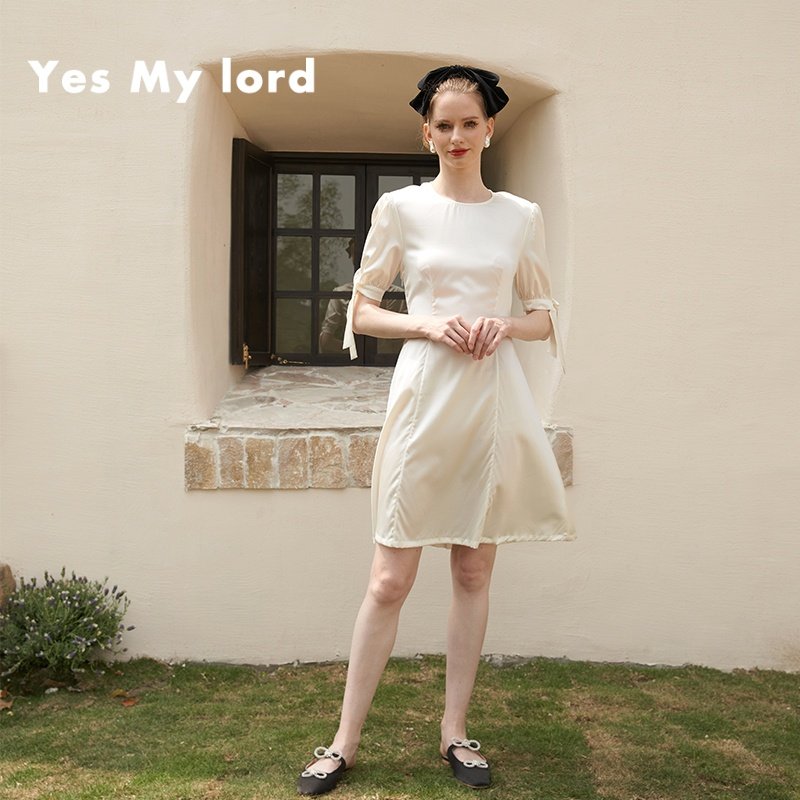 YesMyLord真丝薄款睡裙桑蚕丝可外穿短袖夏季蚕丝亲肤法式公主ins