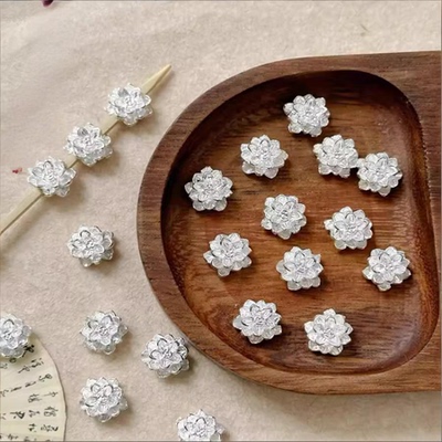 银莲新中式合金莲花串珠DIY手链