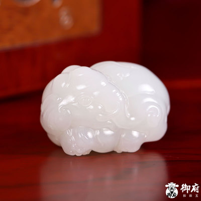 新疆和田玉白玉籽玉瑞象呈祥