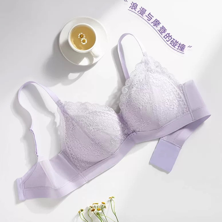 曼妮芬性感蕾丝文胸春夏20811118无钢圈小胸聚拢内衣女透气胸罩