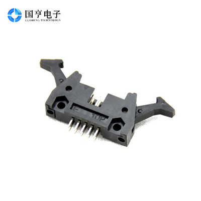 牛角座 DC2-10P 2*5P 直针 10P直脚针 间距2.54 卡钩牛角座 铜脚