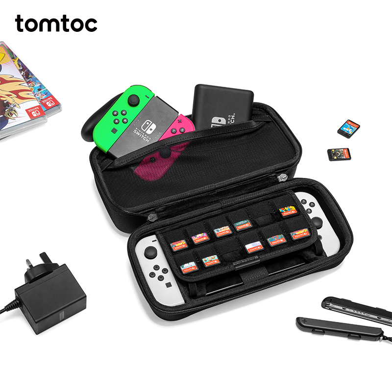 tomtoc任天堂switch OLED保护套主机配件ns硬壳收纳包支架通勤包_虎窝淘