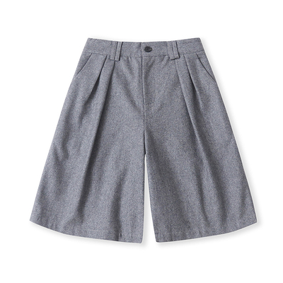 外贸毛呢休闲短裤春秋季新款时尚