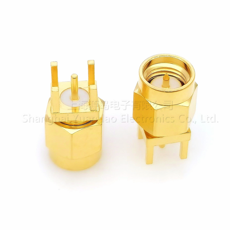 优质纯铜射频连接器接头SMA-JE公头PCB焊板天线座SMB-JHD公座_虎窝淘
