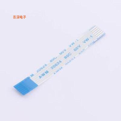 FFC-1.0-6P-50mm-B|原装P=1mmFFC连接线(柔性扁平线缆