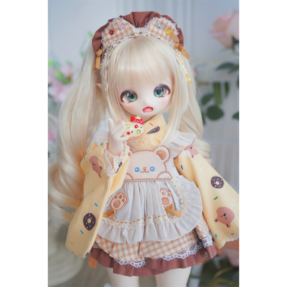 【咔咔星球】bjd假发3分DD/MDD/TF熊妹虎口夹双马尾二次元卷发