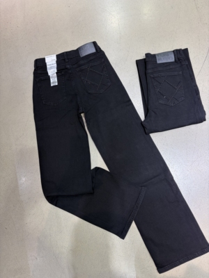 tangblue纯黑色牛仔裤2026爆款裤袋黑钻窄版直筒裤弹力显瘦显腿长