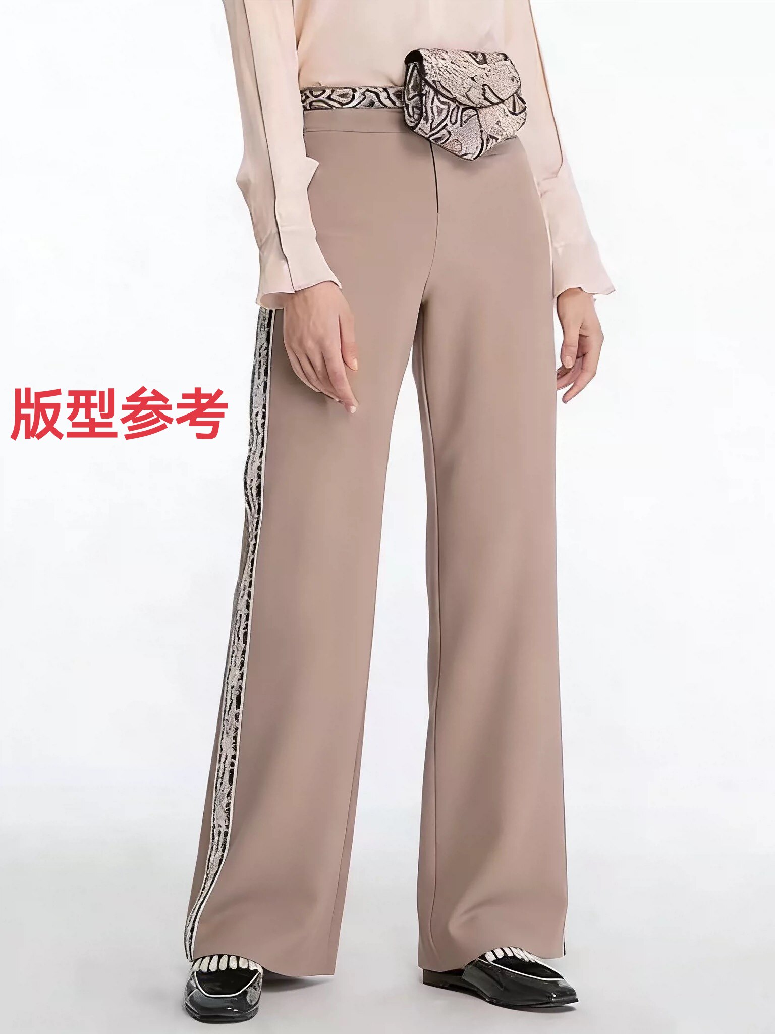 Lagogo拉谷谷 简约通勤百搭休闲西装直筒阔腿裤 坠感好 S/M/L码
