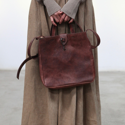 AVIVA JIFEI XUE X Tagliovivo 手染马皮手提/单肩包 工匠