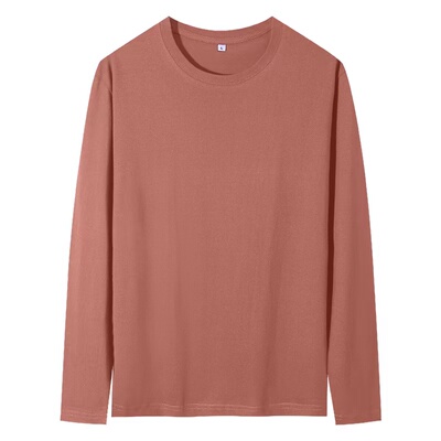 200克纯棉 2023秋男士纯棉圆领长袖T恤大码可压标CT6001P14