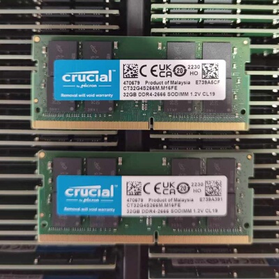 英睿达GT32G4S266M 32G DDR4 2666 2667MHz SODIMM笔记本内存CL19