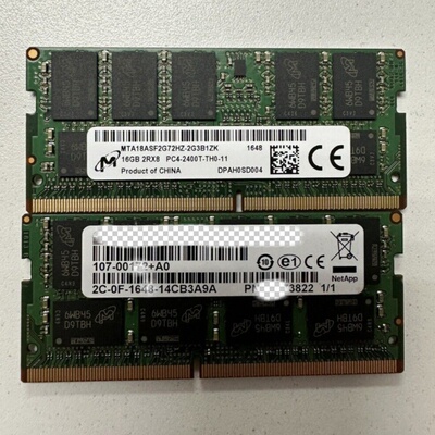 镁光16G DDR4 2400 ECC SODIMM MTA18ASF2G72HZ-2G3B1笔记本内存