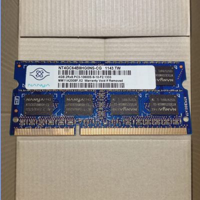 南亚易胜4G 2RX8 PC3-10600S-9-10-F2 DDR3-1333Mhz笔记本内存条