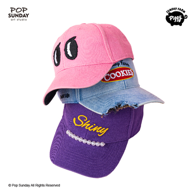 POP SUNDAY猪宝农场系列棒球帽2025鸭舌帽男女四季可用生日礼物