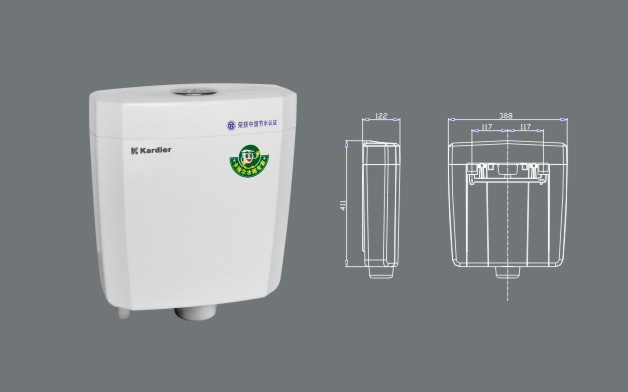 卡地尔水箱厕所蹲便器水箱壁挂式节能水箱卫生间自动储水冲水器
