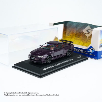 【顺丰】现货|午夜紫 Skyline GT-R R34 Z-TUNE Solido 43车模型