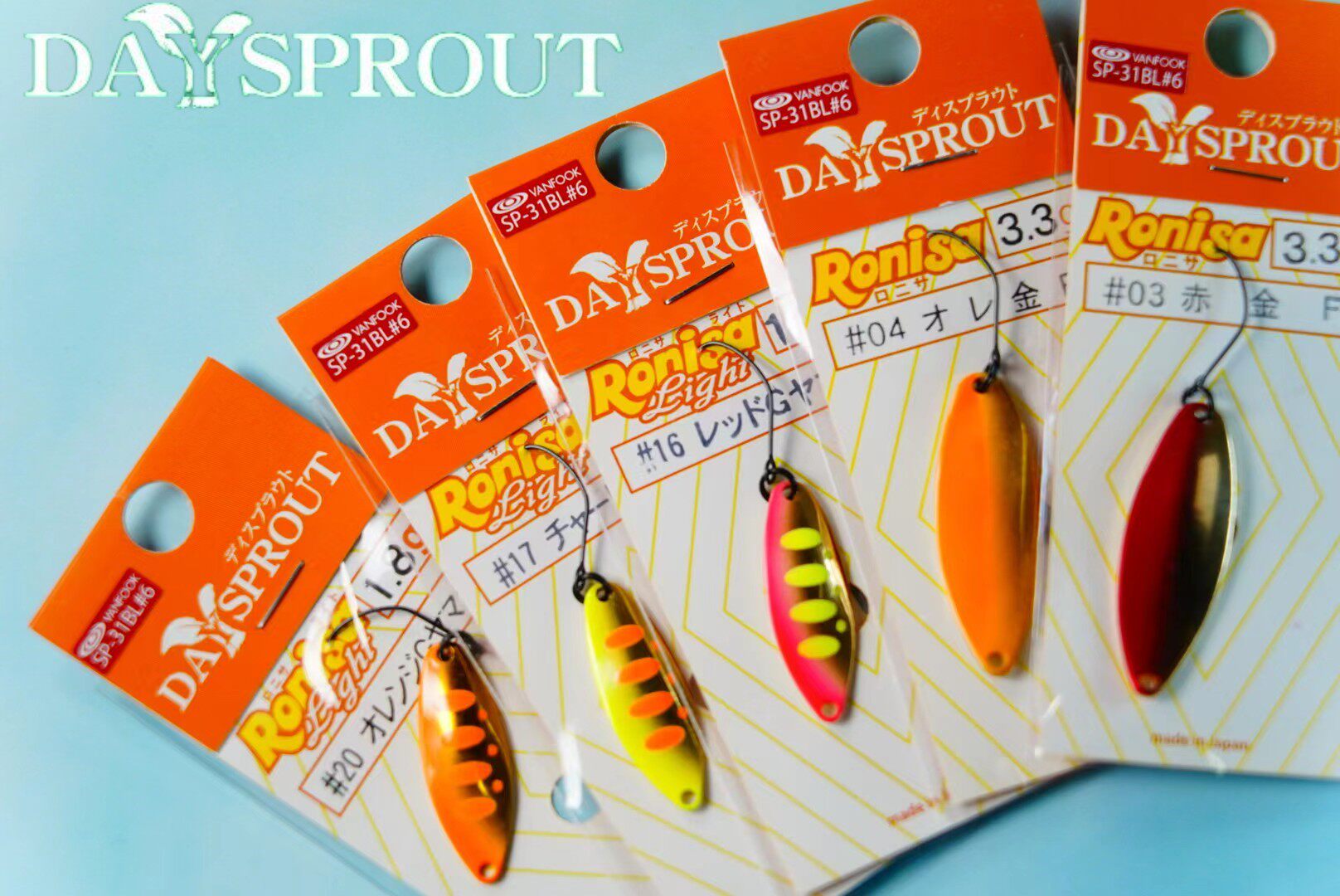 日本DAYSPROUT RONISA 1.8克3.3克鳟鱼微物溪流管理场 亮片路亚饵