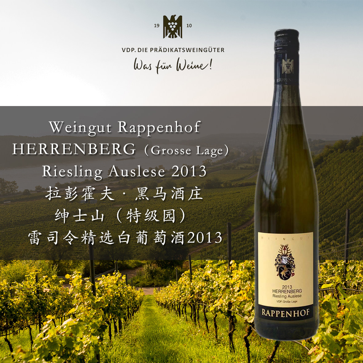 果矿齐飞 德国 Rappenhof Vdp 特级园 Auslese 雷司令精选葡萄酒
