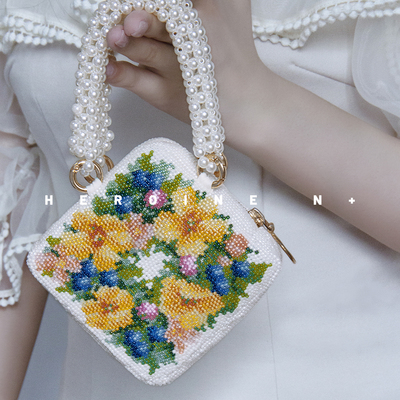 刺绣diy包包十字绣珠绣材料包