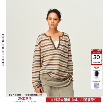 【现货】SQUARE CIRCLE方圆 26秋冬新款针织长袖上衣 DOUBLEBOO