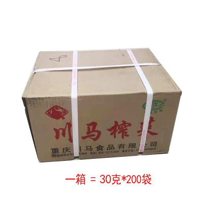 川马榨菜30g*200包 涪陵榨菜红油榨菜丝下饭菜即食腌菜整箱包邮