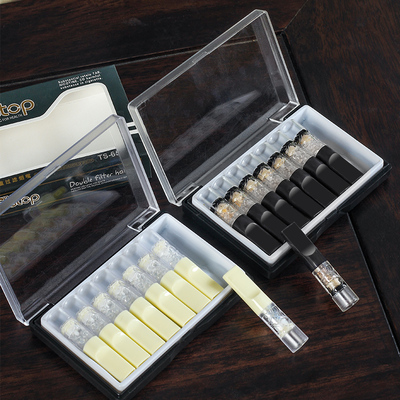 三达双重过滤烟嘴一次性抛弃型过滤香烟嘴健康过滤男士烟具便携