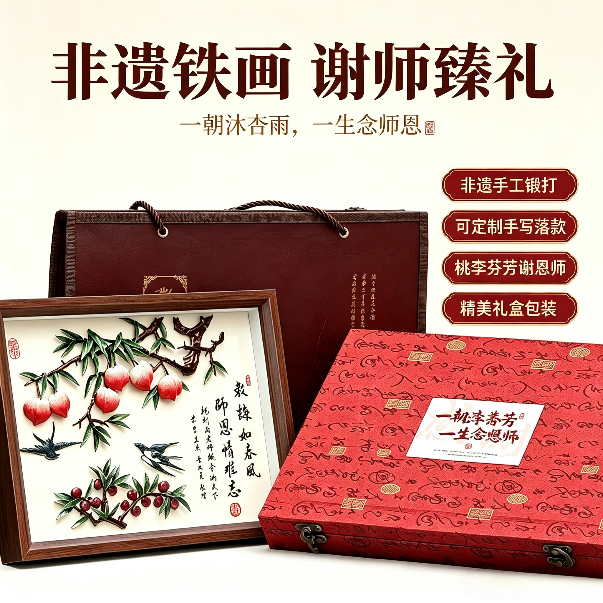 非遗铁画桃李满天下毕业季送老师谢师礼非遗手工特色伴手礼定制