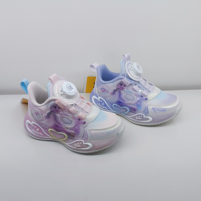 2026春季品牌bobdoghouse儿童女孩学生休闲带闪灯纽扣运动鞋33003