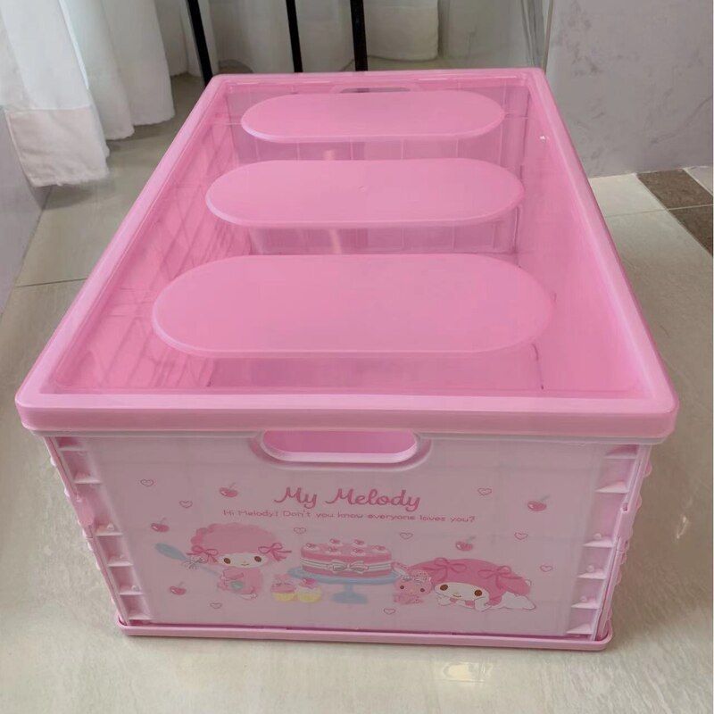 卡通大号库洛米收纳盒美乐蒂折叠收纳箱kitty玉桂狗化妆品内衣收
