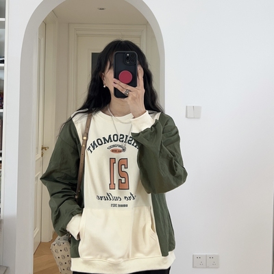 春装新款 日系宽松圆领长袖卫衣 情侣 0.44KG