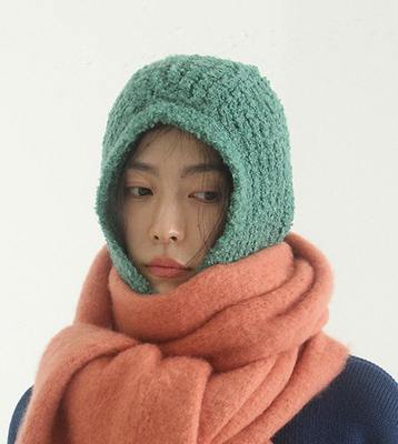 现货蓝色 knit balaclava