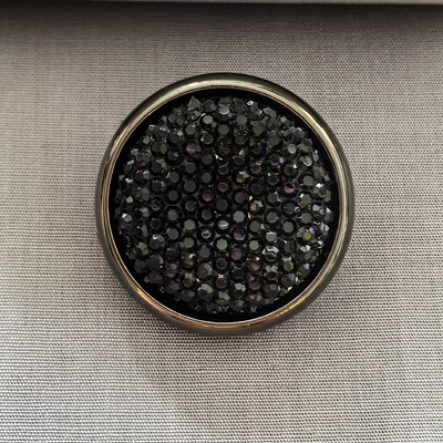 【1件2个起】30毫米直径圆形黑色塑料大衣纽扣手缝扣包邮