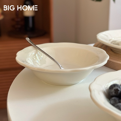 德士敦奶白色一人食沙拉碗